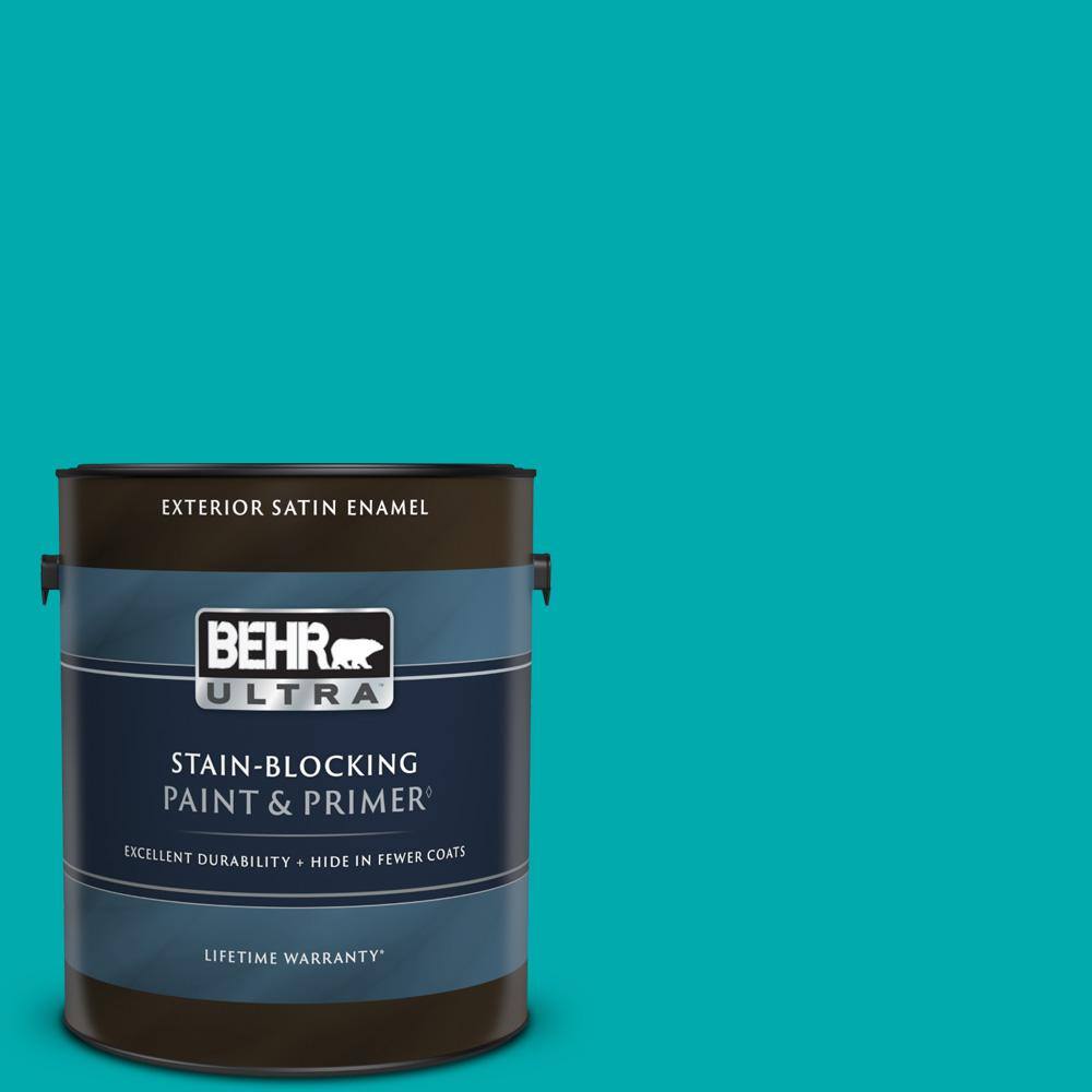 BEHR ULTRA 1 gal. #P460-5 Fiji Satin Enamel Exterior Paint & Primer ...
