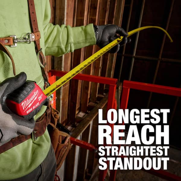 Milwaukee 35 ft. Wide Blade Tape Measure With 18 ft. Reach 48-22-1235 ...
