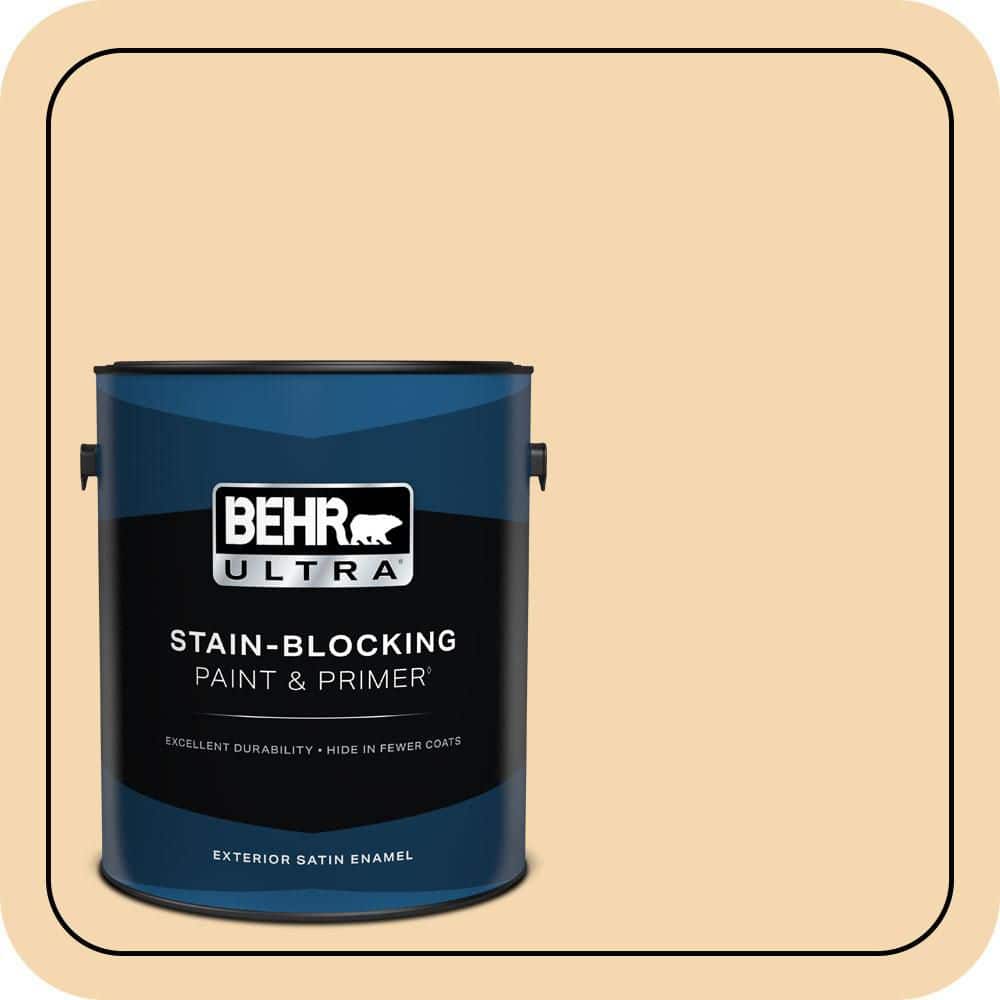 BEHR ULTRA 1 gal. #330C-3 Clam Chowder Satin Enamel Exterior Paint ...