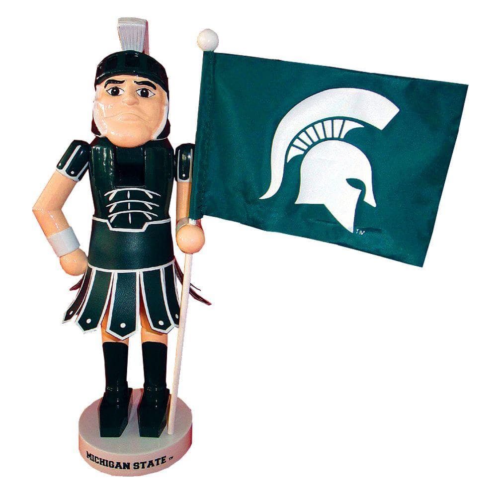 Santa's Workshop 12 in. Michigan State Mascot Nutcracker with Flag ...