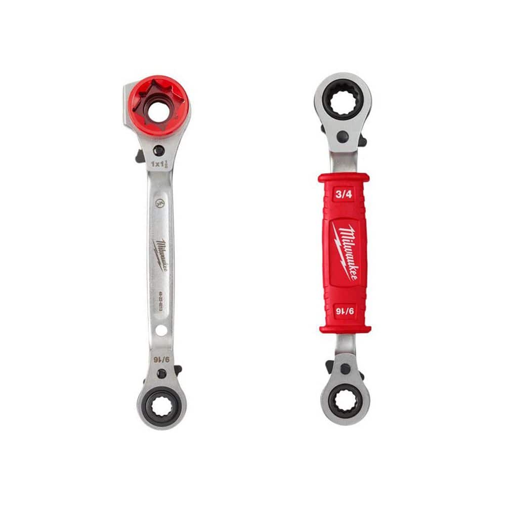 Milwaukee Lineman's 5-in-1 Ratcheting Wrench and Lineman's 4-in-1 ...