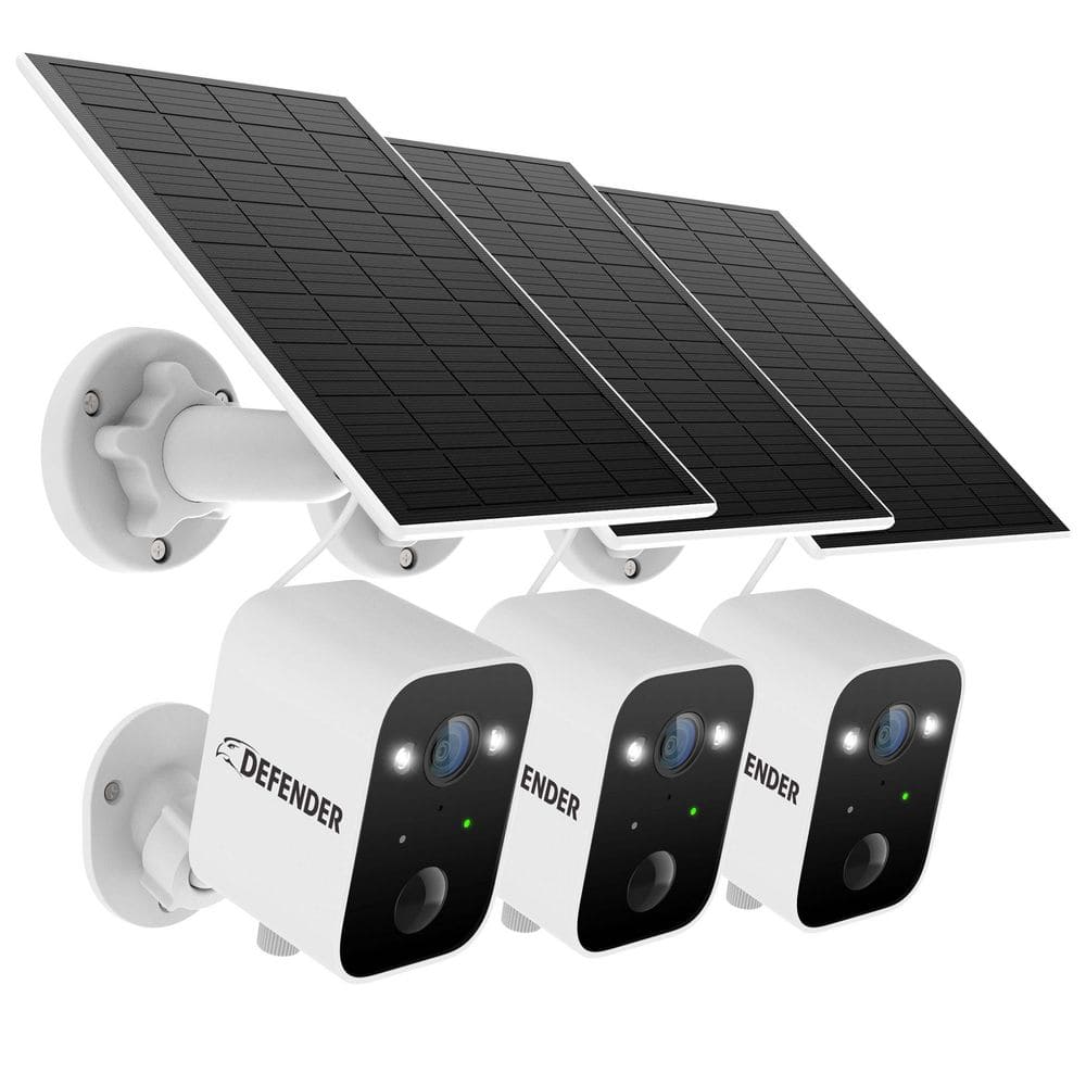 Defender Solar Powered 4K AI EverWatch Wireless Security Camera, 3-Watt ...