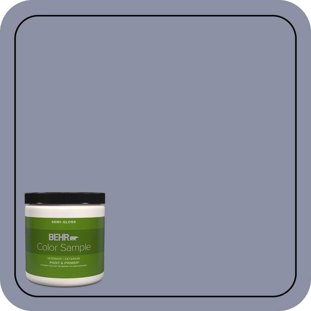 BEHR PREMIUM PLUS 8 oz. #620F-4 Violet Shadow Semi-Gloss Interior ...