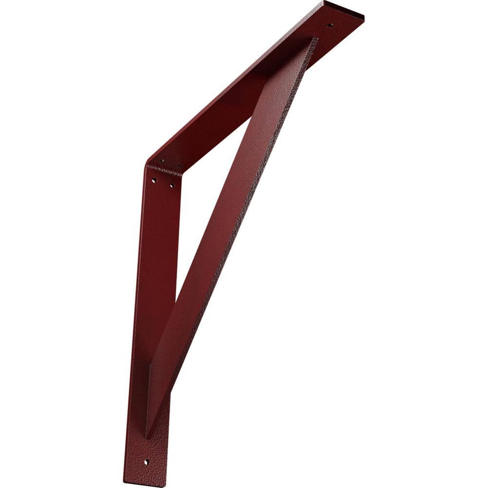 Ekena Millwork 2 in. x 16 in. x 16 in. Steel Hammered Bright Red ...