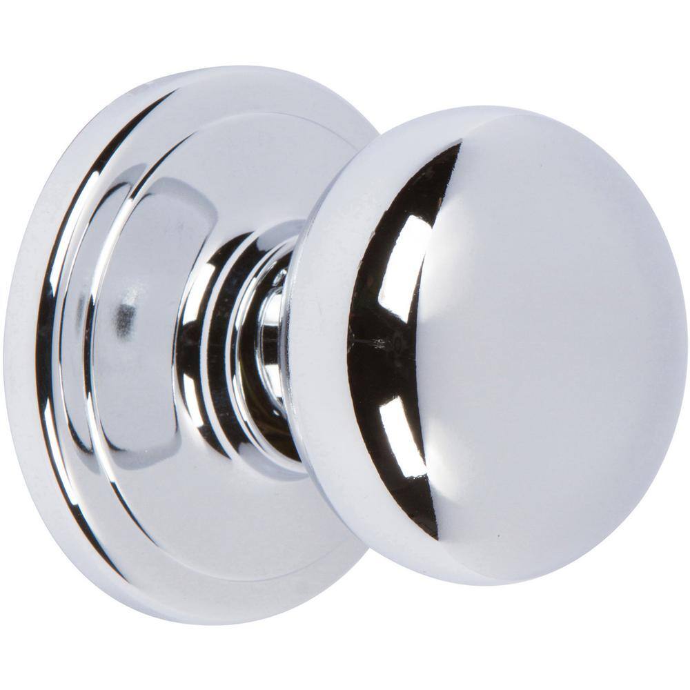DELANEY HARDWARE Aubryn Dummy Door Knob Bright Chrome (Pair) 315526 - The Home Depot