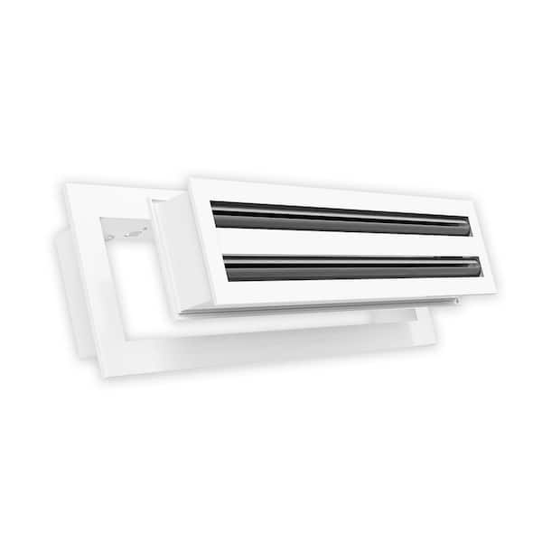 QuietCool 16 in. x 4 in. Aluminum Wall/Ceiling Linear Slot Diffuser in ...