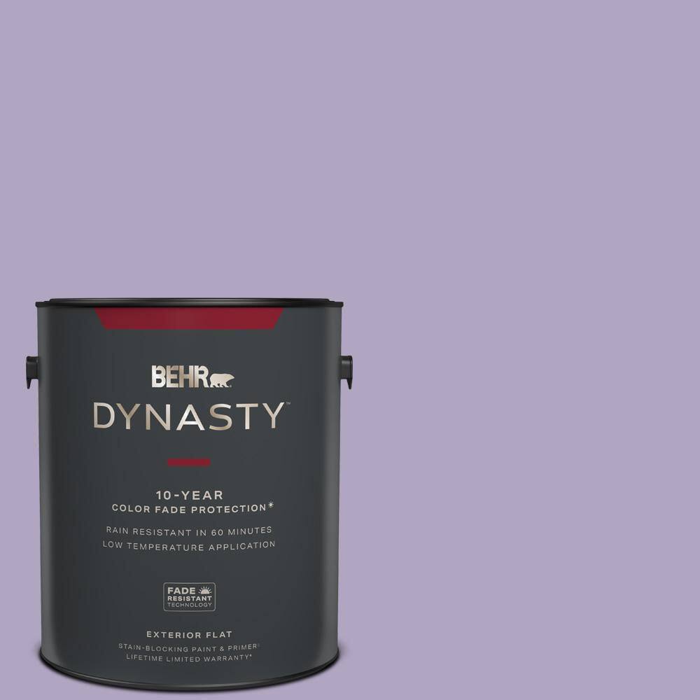 BEHR DYNASTY 1 gal. #650D-4 Winter Amethyst Flat Exterior Stain ...
