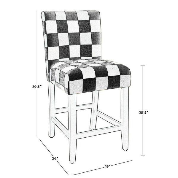 Black and white plaid bar stools store