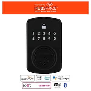 Kwikset Powerbolt 250 Matte Black Single Cylinder Smart Lock Deadbolt ...