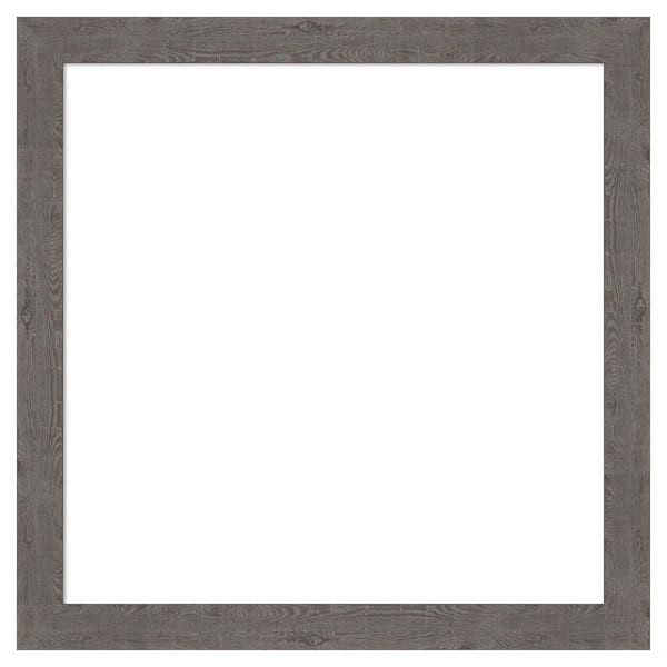 Amanti Art Rustic Plank Grey Narrow 27 in. x 27 in. Polystyrene Framed ...