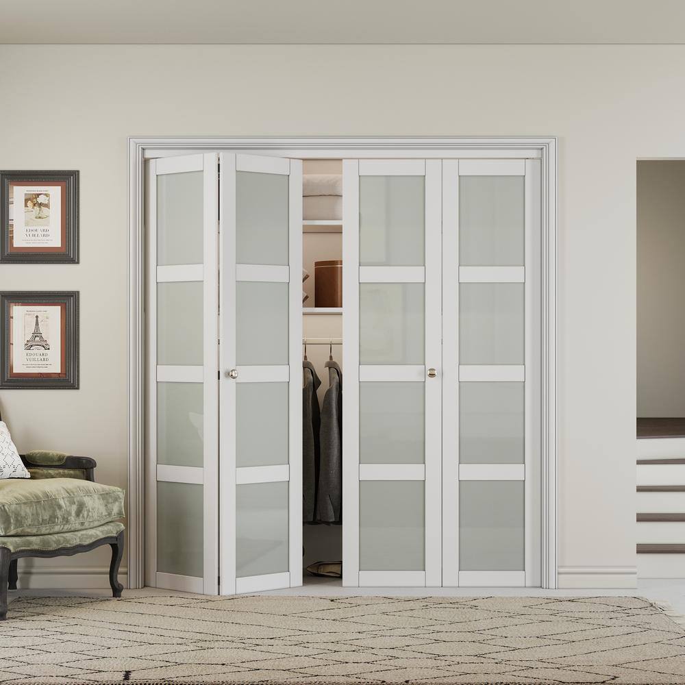 Reviews for ARK DESIGN 72 in. x 80.5 in. 4-Lite Tempered Frosted Glass ...