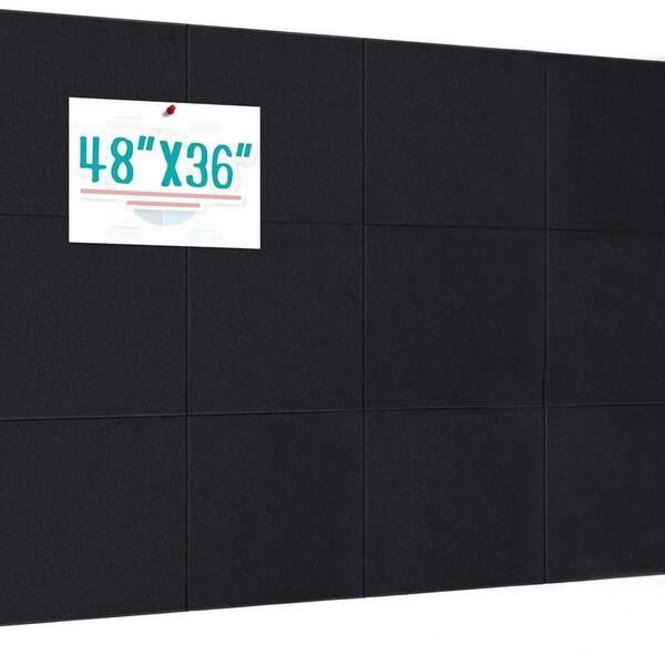 12-Pack Felt Corkboard Tiles 48x36" Large Bulletin Board Alternative ...