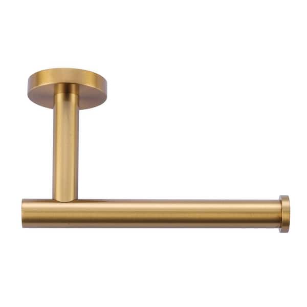 ALEASHA Wall-Mount Single Post Toilet Paper Holder in Gold AL-8J042G ...