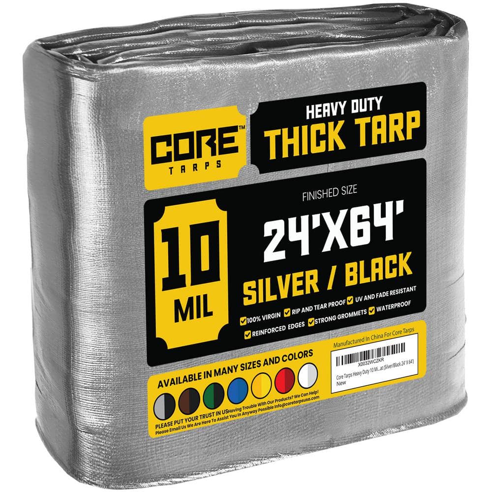 Reviews for CORE TARPS 24 ft. x 64 ft. Silver/Black 10 Mil Heavy Duty ...