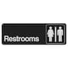 Hillman 3 in. x 9 in. Restrooms Sign 841758 - The Home Depot