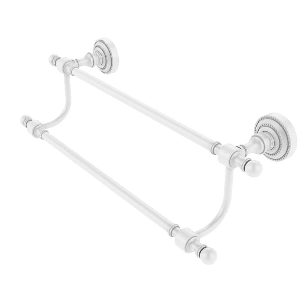 Allied Brass Retro Dot Collection 30 in. Wall Mounted Double Towel Bar ...