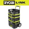RYOBI 22.2 in. LINK Rolling Tool Box with Medium Tool Box, Standard ...