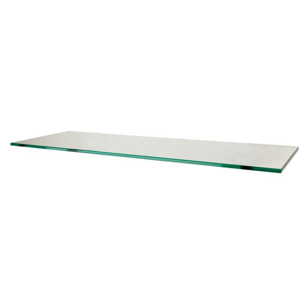 Home Decorators Collection Glacier 8 in. Clear Glass Shelf (Price ...