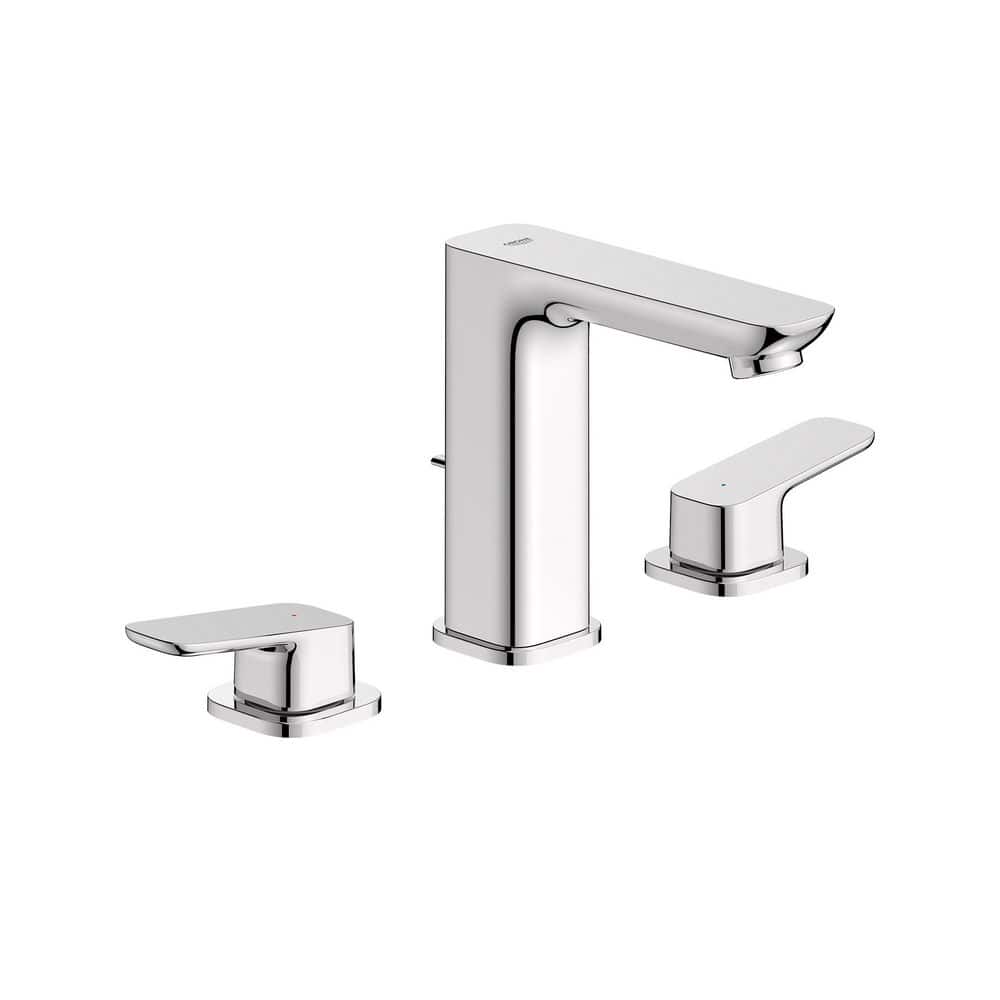 GROHE Cubeo 8 in. Widespread 2-Handle Spout Bathroom Sink Faucet with ...