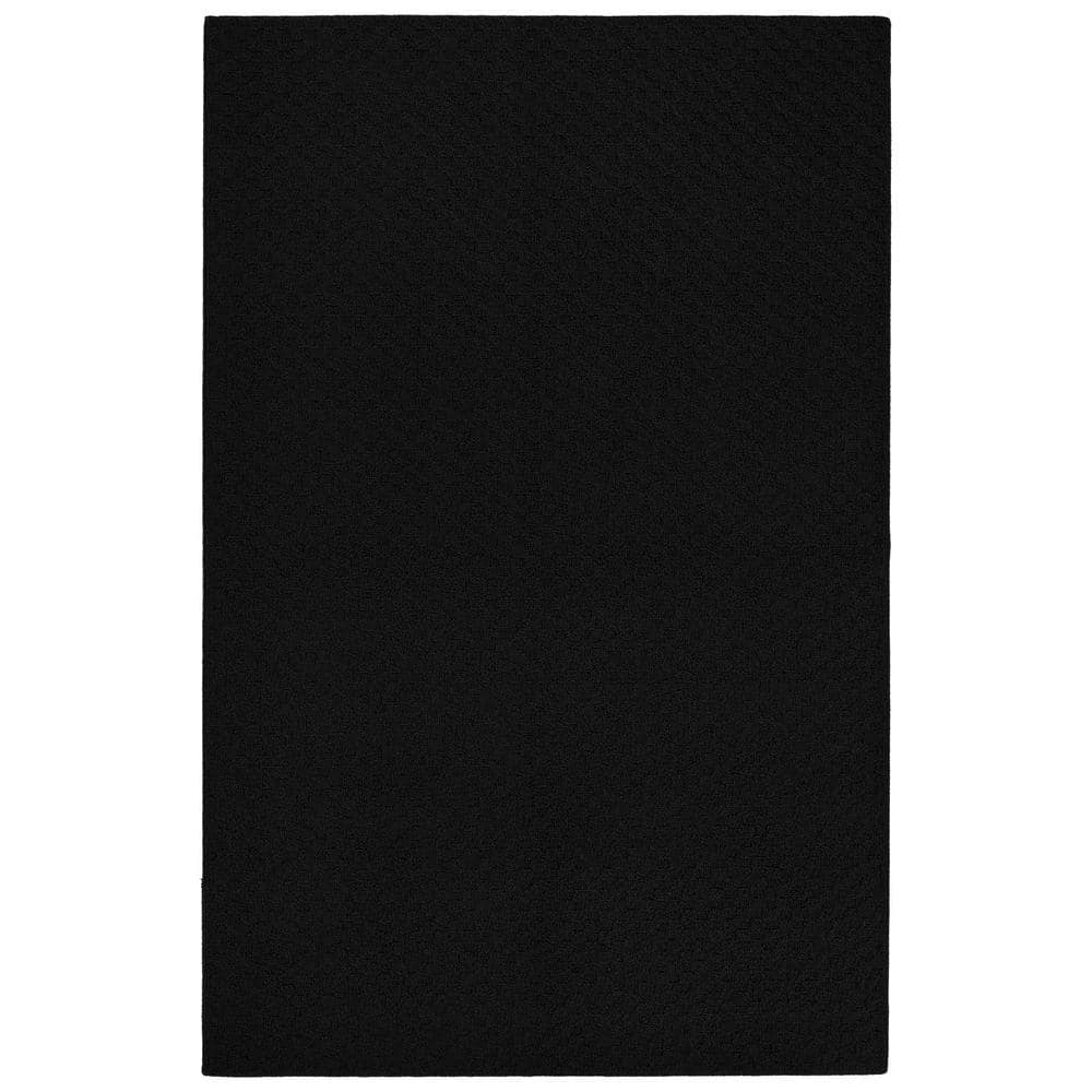 Garland Rug Town Square Black 12 ft. x 15 ft. Geometric Area Rug ...