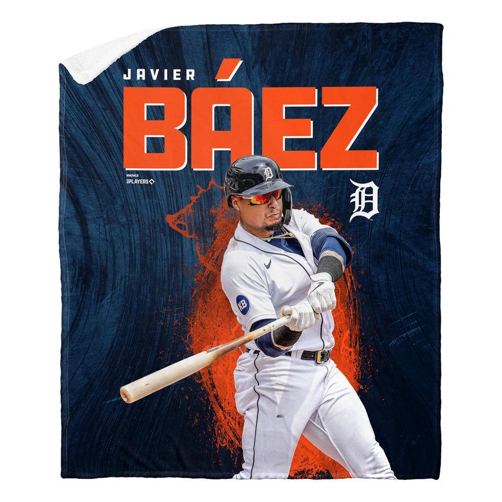 THE NORTHWEST GROUP MLB Tigers Javier Baez Silk Touch Sherpa Multicolor ...