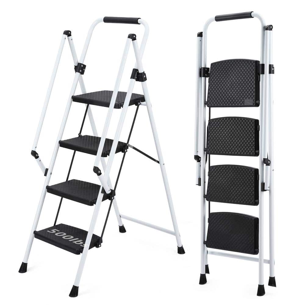 maocao hoom 4.5 ft. Reach Hight, 4-Step Light Steel Folding Ladder ...