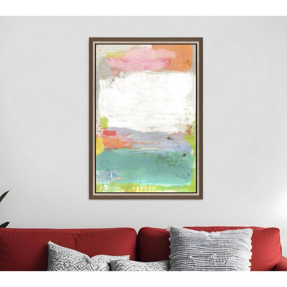 HomeRoots 1 Piece Floater Frame Graphic Print Abstract 48.00 in. x 33. ...