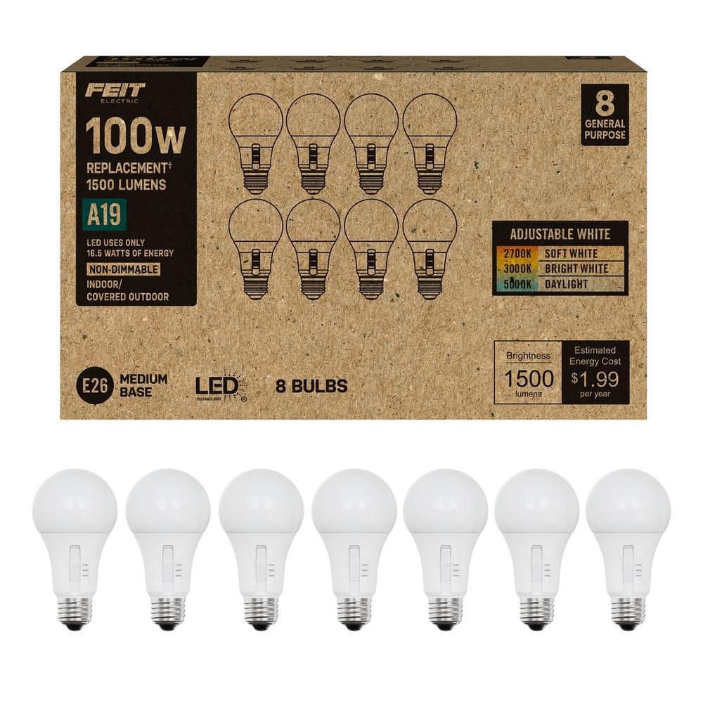PRIVATE BRAND UNBRANDED 100-Watt Equivalent A19 Non-Dimmable CEC LED ...