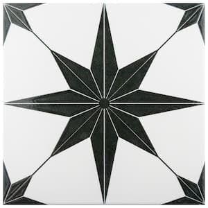 Merola Tile Stella Luxe Midnight 9 in. x 9 in. Porcelain Floor and Wall ...