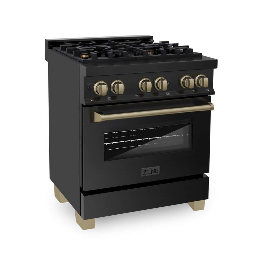 ZLINE Kitchen and Bath Autograph Edition 30 in. 4 Burner Dual Fuel ...