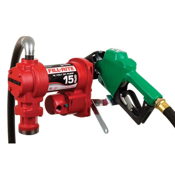 FILL-RITE 12-Volt 15 GPM 1/4 hp. Fuel Transfer Utility Pump w/12' Hose ...