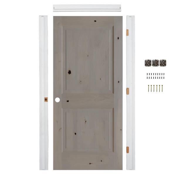 Krosswood Doors Ready-to-Assemble 24 in. x 80 in. Knotty Alder 2-Panel ...