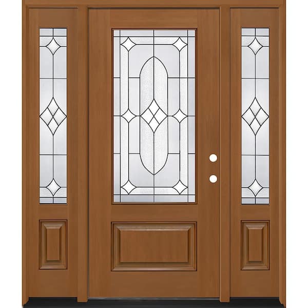 Steves & Sons Regency 68 in. x 80 in. 3/4L Oval Alamo Glass LHIS AutmWh ...