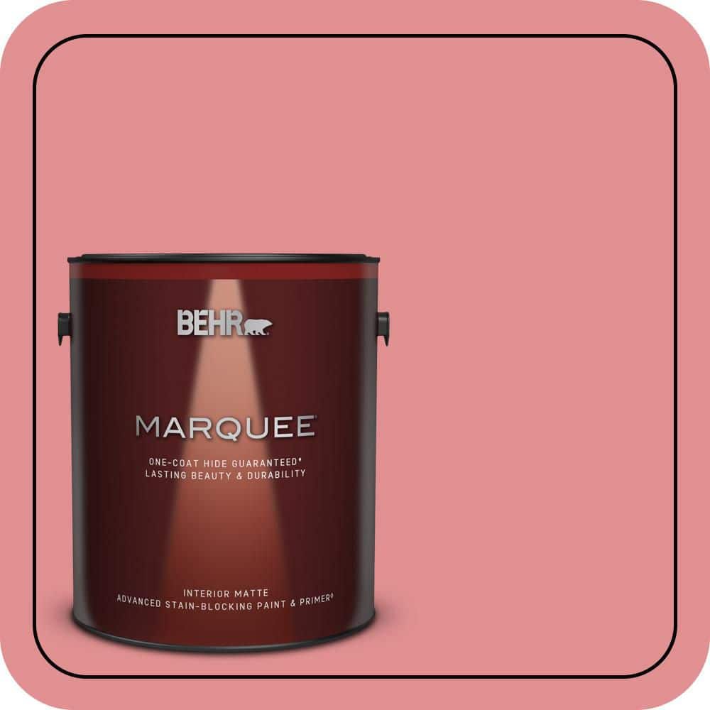 BEHR MARQUEE 1 gal. #140D-4 Fresh Pink Matte Interior Paint & Primer ...