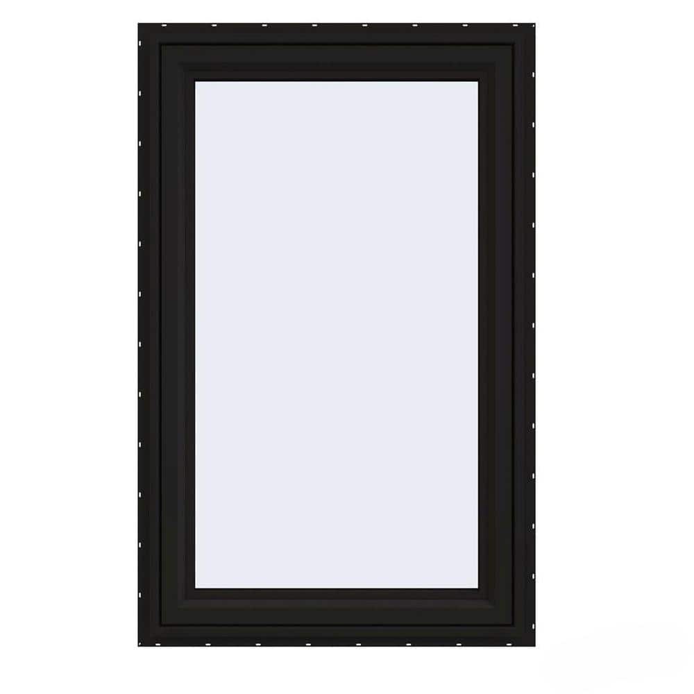 JELD-WEN 30 in. x 48 in. V-4500 Series Black Exterior/White Interior ...