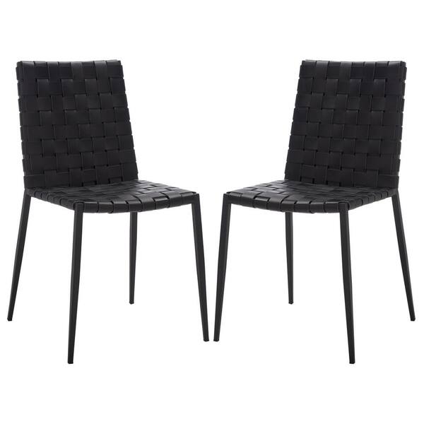 SAFAVIEH Rayne Black 18 in. Metal Dining Chair Set of 2 DCH3006F-SET2 ...