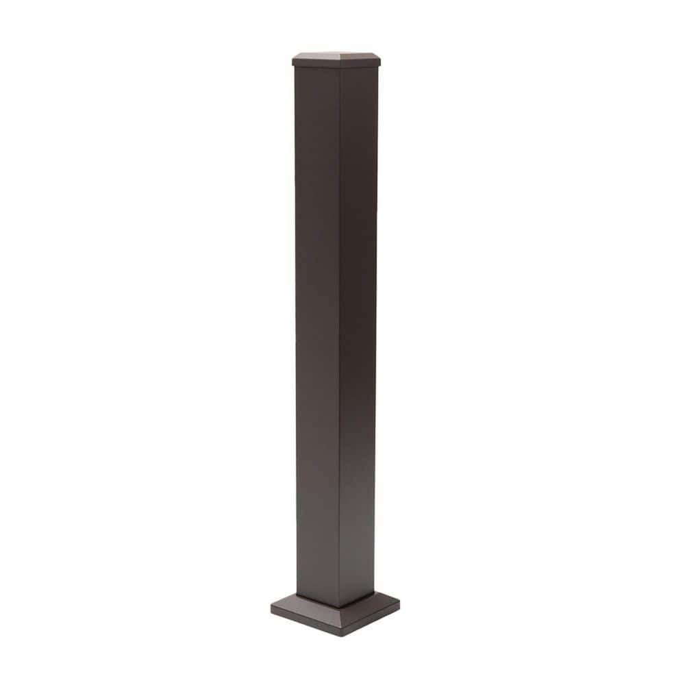 Deckorators 4 in. x 4 in. x 39 in. Weathered Brown Aluminum Horizontal ...