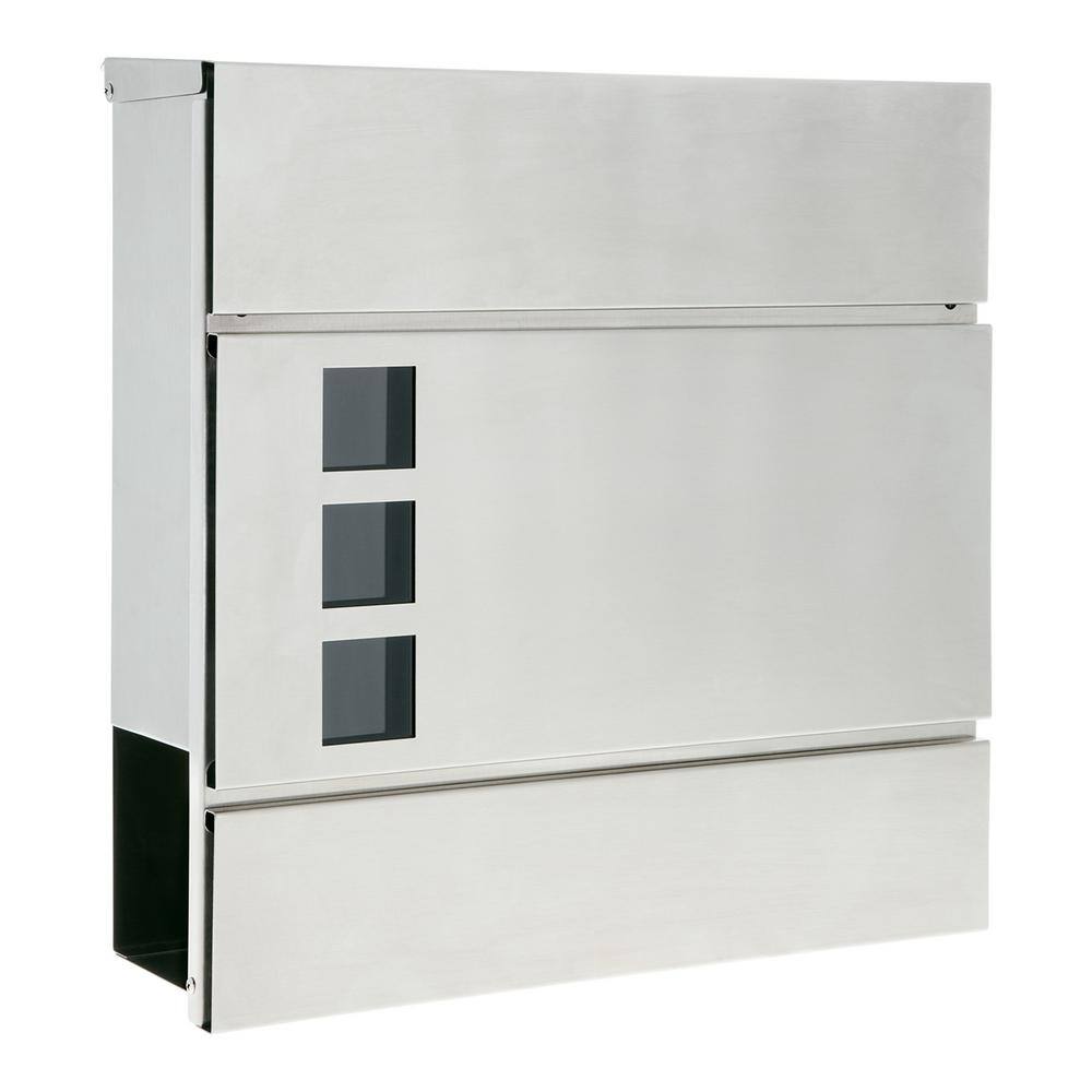 TOLEDO stainless steel 304 square Mailbox 14.5 in. x 14.5 in. x 4 3/4 ...