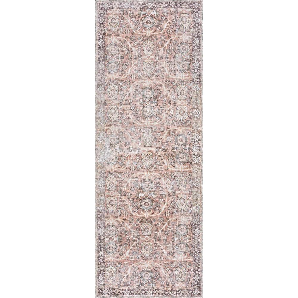 HAUTELOOM Bian 3 ft. X 7 ft. Peach, Pink, Mustard Area Rug HGEBBIAN8A1 ...