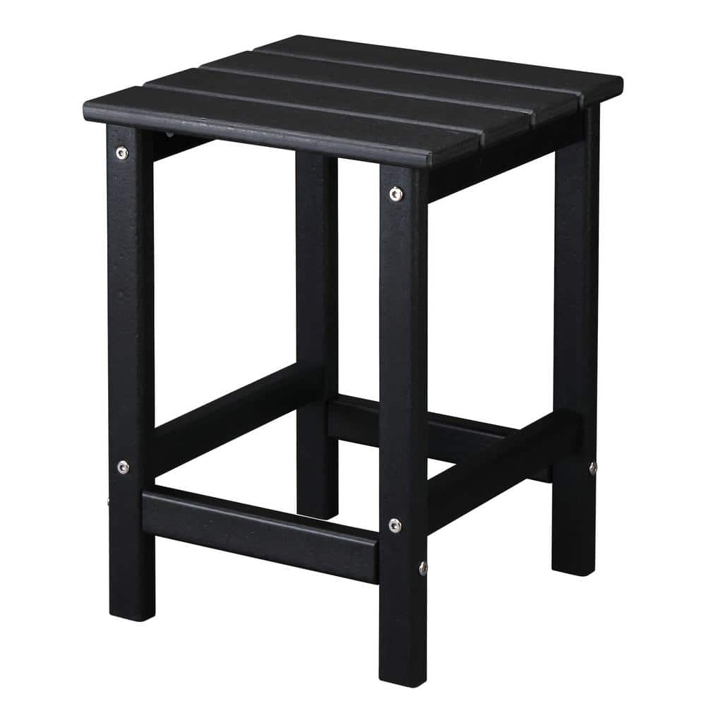 Karl home 14 in. Black Square Plastic End Table K1G56000504 - The Home ...