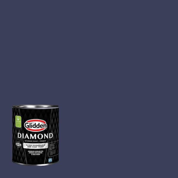 Glidden Diamond 1 qt. Victory Blue PPG1165-7 Semi-Gloss Interior Paint ...