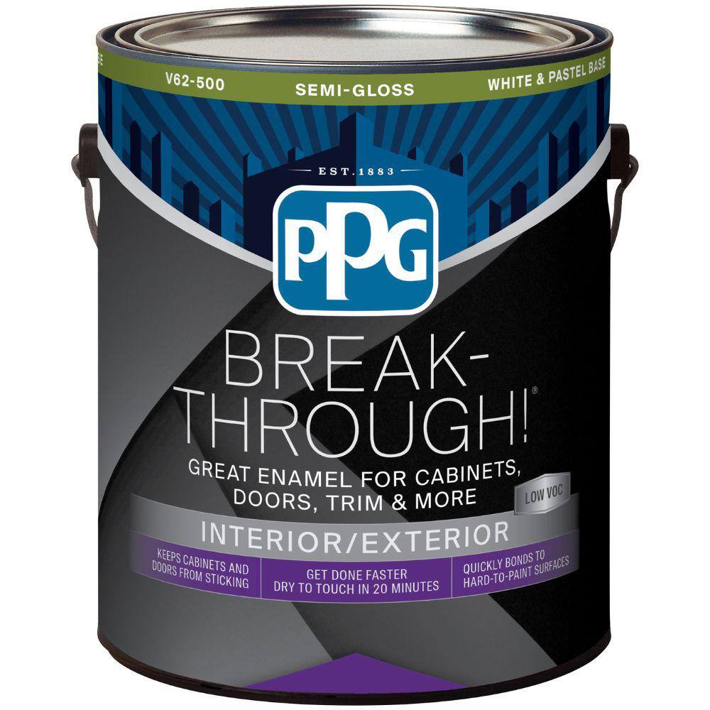 Break-Through! 1 qt. PPG1019-2 In The Buff Semi-Gloss Door, Trim ...