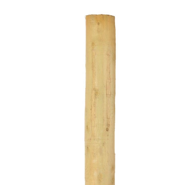 4 in. x 4 in. x 7 ft. Pressure-Treated Round Fence Post 146861 - The ...