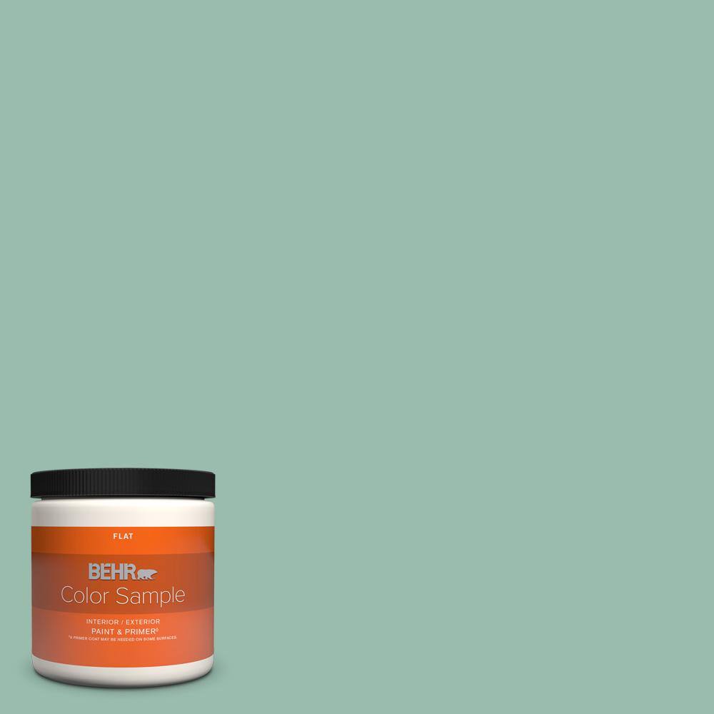BEHR PREMIUM PLUS 8 oz. #M430-4 Sunstone Flat Interior/Exterior Paint ...