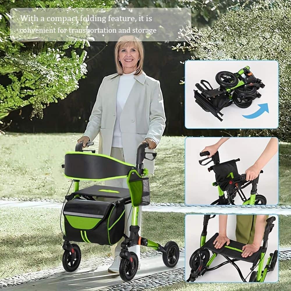 2.2 cu. ft. aluminium Metal Rollator Walker Senior Powered Wheelbarrow ...