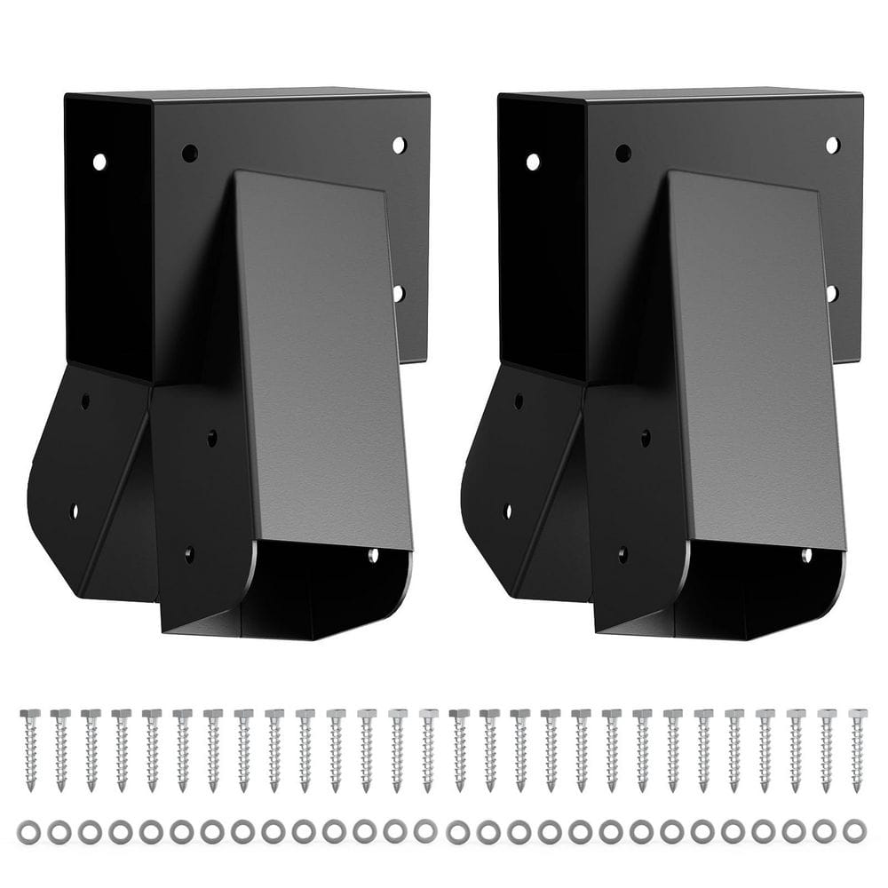 NVNOO 4 in. x 4 in. Heavy Duty Metal Swing Set Brackets with Mounting ...