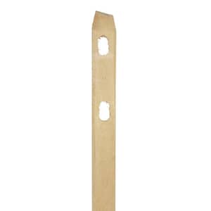 4 in. x 4 in. x 7 ft. Pressure Treated Pine 3 Hole Split Rail End Post ...