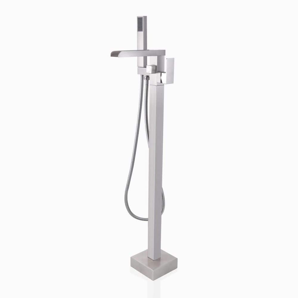 Satico Single-Handle Floor Mounted Freestanding Tub Faucet with Hand ...
