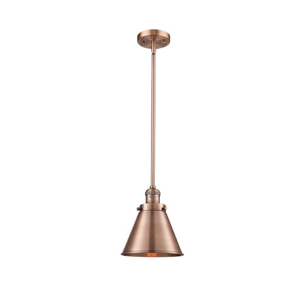 Innovations Appalachian 1-Light Antique Copper Cone Pendant Light with ...