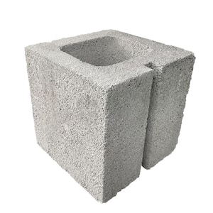 8 in. x 8 in. x 8 in. Concrete Baby O Half Block 1001721 - The Home Depot